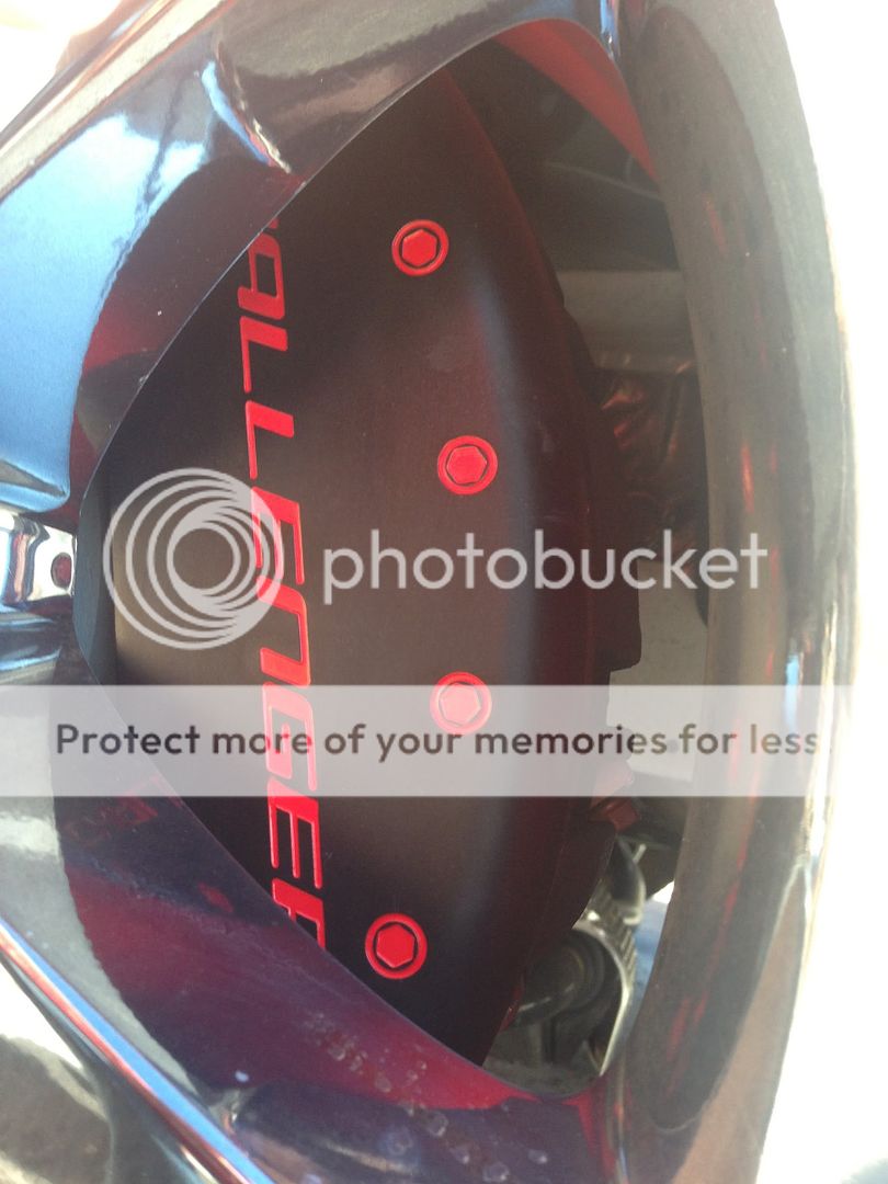 black/red Caliper Covers install on rallye redline | Dodge Challenger Forum